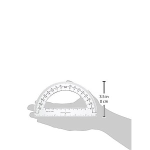 Sparco Plastic Protractor, 6-Inch Long, Clear (SPR01490)