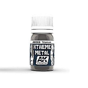 AK Interactive 30ml Extreme Metal Paints Titanium # 669