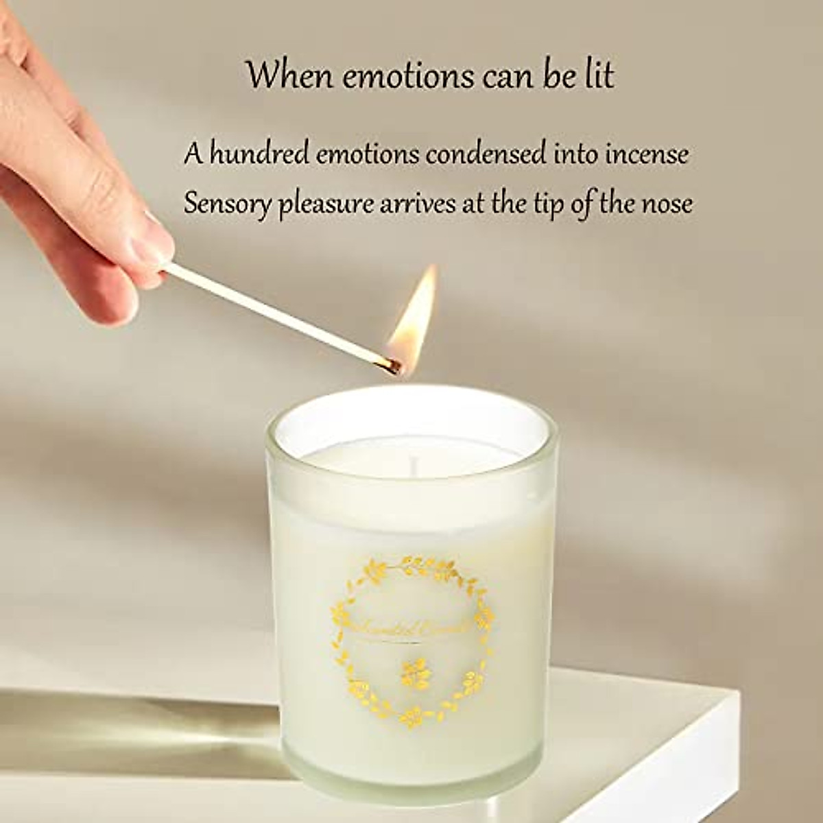 Scented Candles, Vanilla + Gardenia, Scented Jar Candle - 2 Pack Aromatherapy Scented Candles, Long Lasting Soy Wax Candle, Festive,Stress Relief, Holiday Decor Aromatherapy Candles