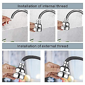 Upgraded 2021 Srmsvyd Movable Kitchen Faucet Head 360° Rotatable Faucet Sprayer Head Replacement Anti -Splash Tap Booster Shower and Water Saving Faucet for Kitchen