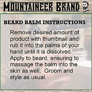 Mountaineer Brand Heavy Duty Beard Balm For Men | 100% Natural with No Parabens or Dyes | Leave In Styling and Conditioning Balm | Shape, Smooth, Grooming Beard Kit | Timber Scent 2oz
