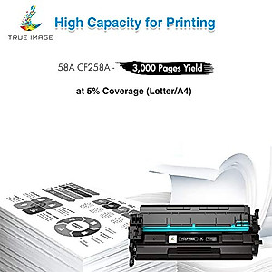 TRUE IMAGE Compatible Toner Cartridge Replacement for HP 58A CF258A 58X CF258X M428fdw HP Pro M404n M404dn M404dw MFP M428fdn M428dw M304 M404 M428 Printer Toner (Black, 2-Pack)