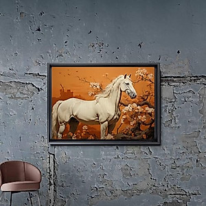 Majestic Black Stallion Galloping In The Clouds, Black Horse On Salt Flats, Canvas Print, Black Horse Print, Black Horse Wall Art