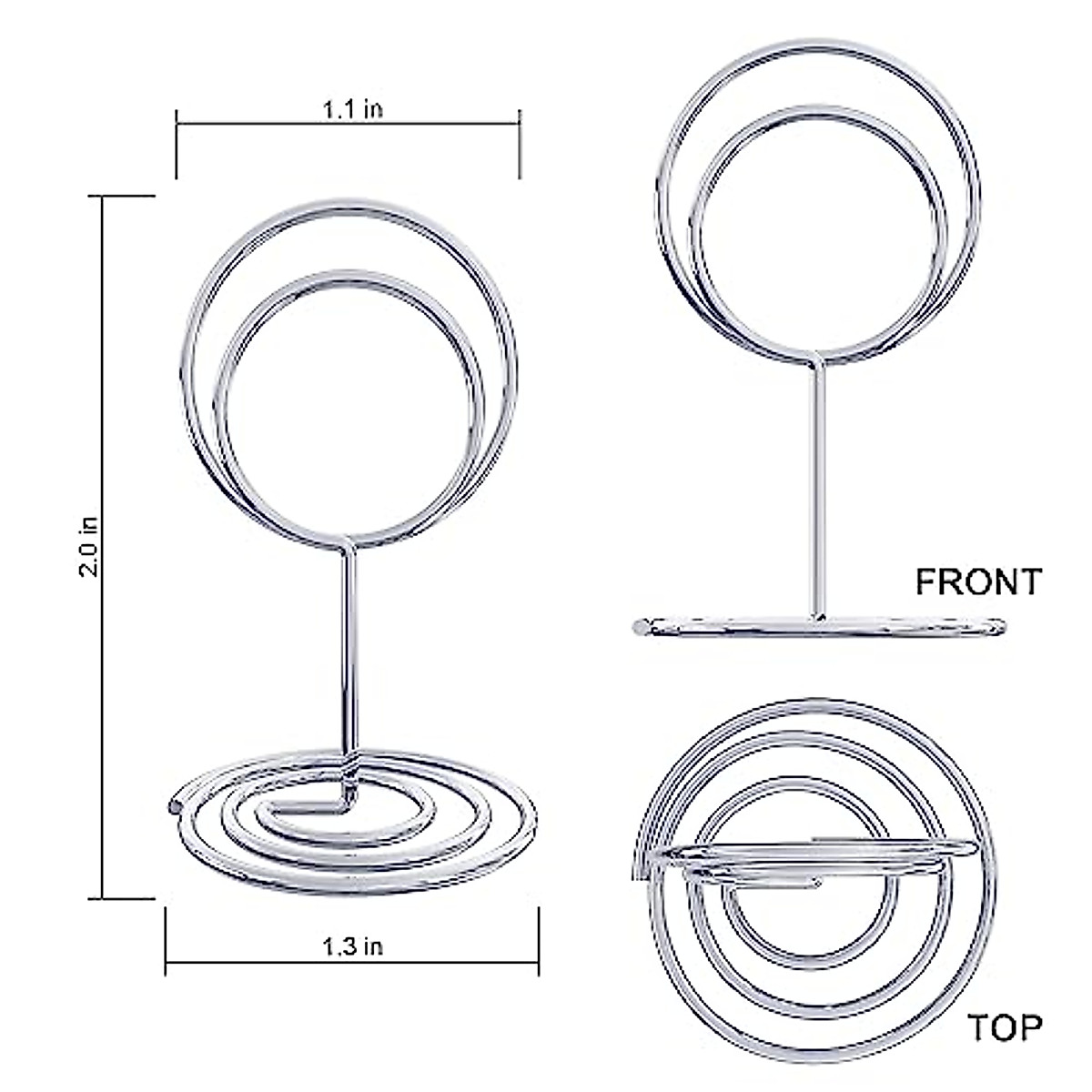 GPYG 40PCS Table Number Holders, Place Cards Holder, Mini Food Labels Menu Holder, Photo Holders, Idea For Centerpieces, Wedding, Birthday, Party Decoration (Silver)