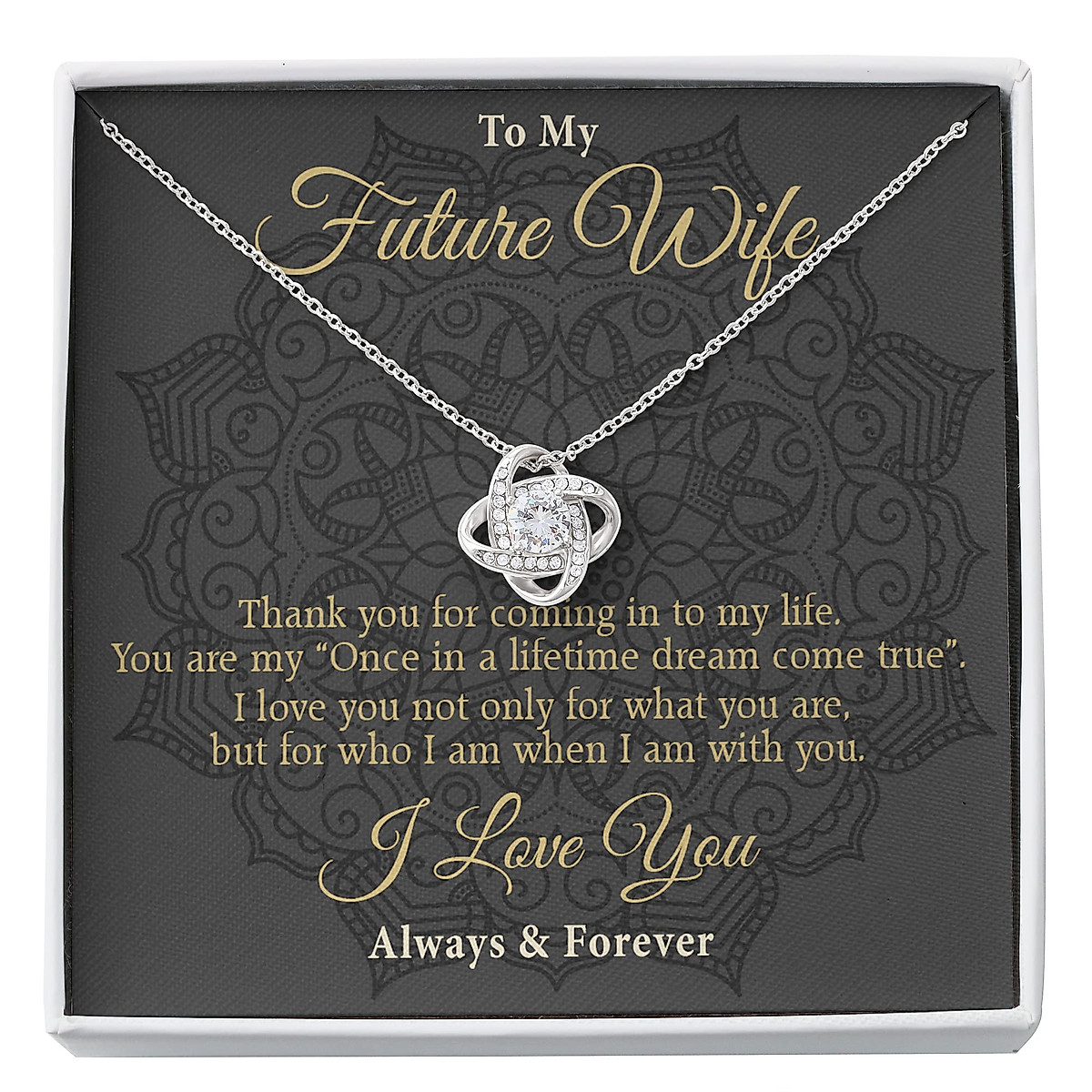 Generic Fiance Gift For Her, Fiance Birthday Gift For Her, Gift to Fiance on Engagement, Future Wife Necklace Gift for Valentine's, Birthday, Anniversary