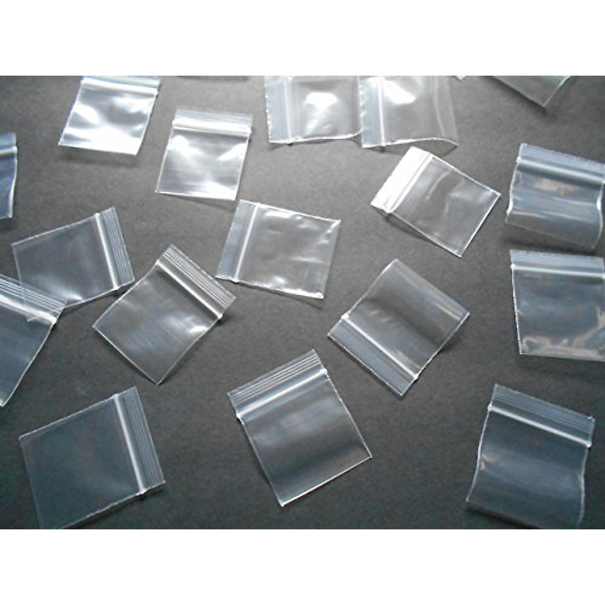 Mini Poly Bags (1.5"x1.5") Small Plastic Baggies, Thick 2mil, Colorful Rave Party Pouches (1515) Tiny Ziplock Dime Bag (500, Clear)