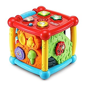 VTech Busy Learners Activity Cube (Frustration Free Packaging) Red 6.22 x 6.22 x 6.46 Inches