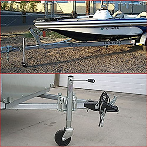 HUAALIUCHE Trailer Jack with 6-Inch Wheel, Heavy-Duty Swivel Mount,1000-LB Capacity