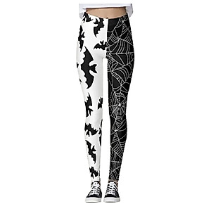 Womens Halloween Yoga Pants Ultrasoft Scary Pattern Track Pants Casual Nightmare Before Christmas Halloween Gifts