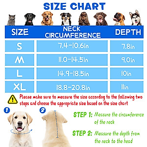 Soft Dog Cone Collar Alternative, Comfortable Pet Recovery Head Cone After Surgery, Breathable&Adjustable Elizabethan Neck Collar with 360°Vision for Large Medium Small Dogs and Cats(L)