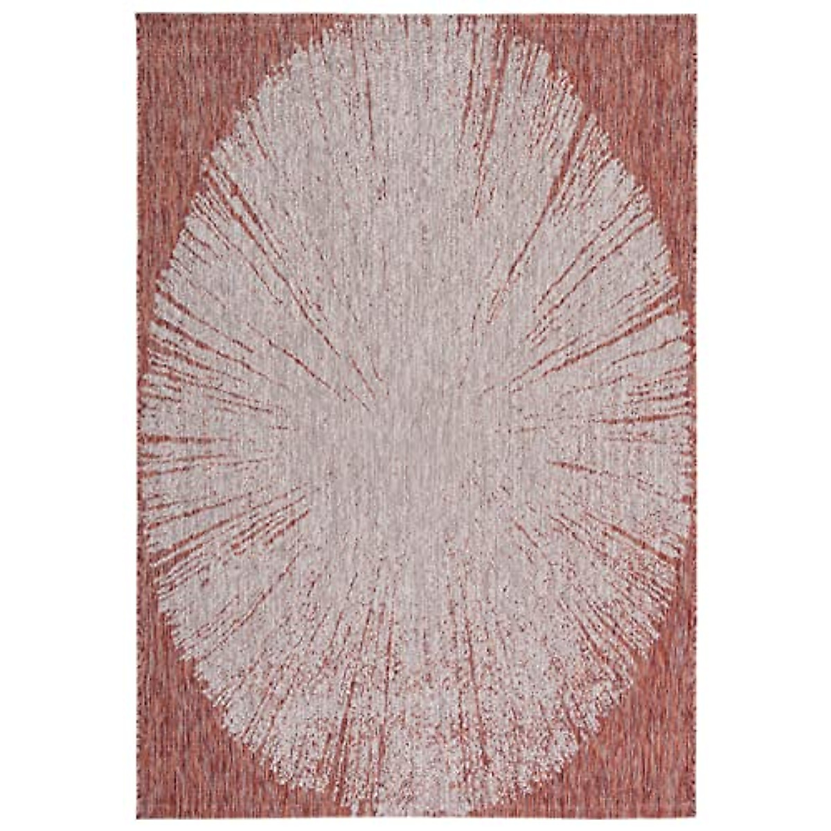 SAFAVIEH Courtyard Collection 9' x 12' Beige/Red CY8893 Indoor/ Outdoor Waterproof Easy-Cleaning Patio Backyard Mudroom Area-Rug