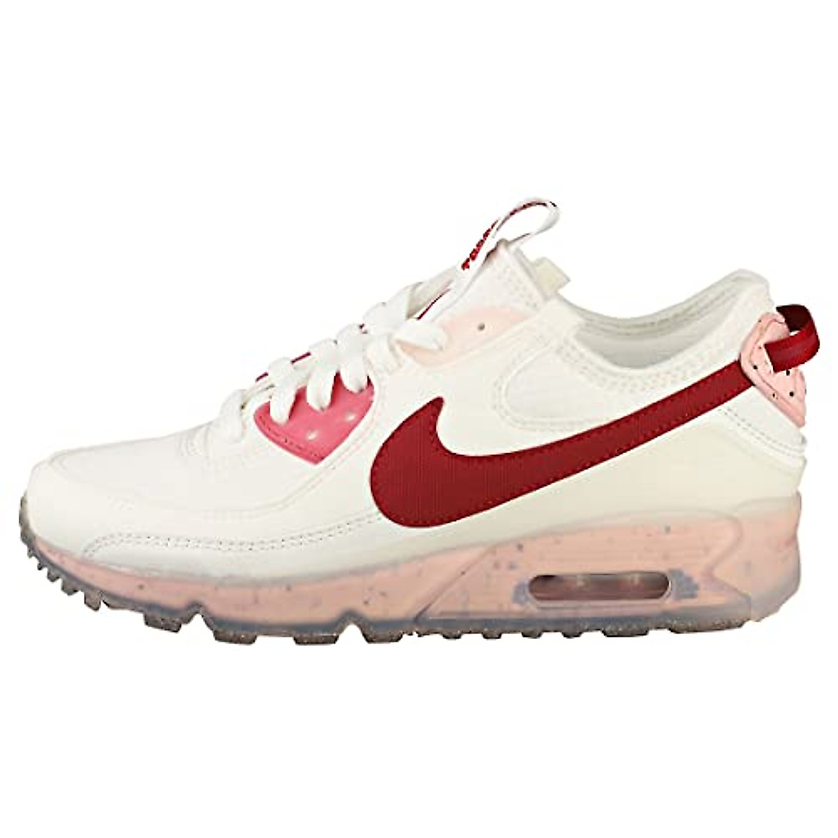 Nike Women's Air Max 90 Futura Shoes, Summit White/Pomegranate-pink, 6