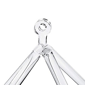 Joysense Clear Quartz Crystal Singing Pyramid 9 inch With Crystal Singing Bowl Striker and Carrying Case