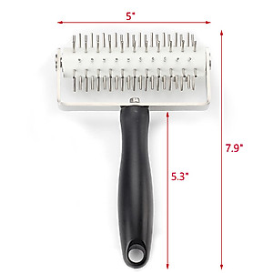 Pizza Dough Docker - EVNSIX Pastry Docker Roller with Stainless Steel Spikes for Homemade Baking Cake crackers Pie Hole Maker,Prevent Dough from Blistering,Commercial Kitchen Pizza Making Accessories