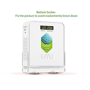 UMI 1200W 2000W Step Down Voltage 220v to 110v Converter, Heavy Duty Power Converter 220V to 110V, Good Transformer for Overseas, Step Down Converter 220V to 110V - US to Europe Voltage Converte