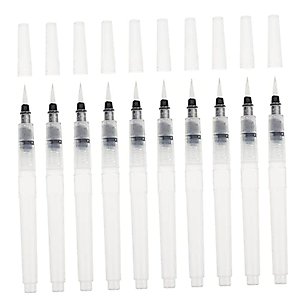 STOBOK 10pcs Watercolor Brush Pencils in Bulk Brush Pen Watercolor Brush Markers Watercolor Brushes Watercolor Painting Accessories Water Coloring Brush Pen Water Color Brush Pens Ink Pen