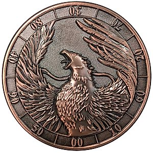 Mythic Nation d10 Ten Digit Phoenix RPG Dice Coin