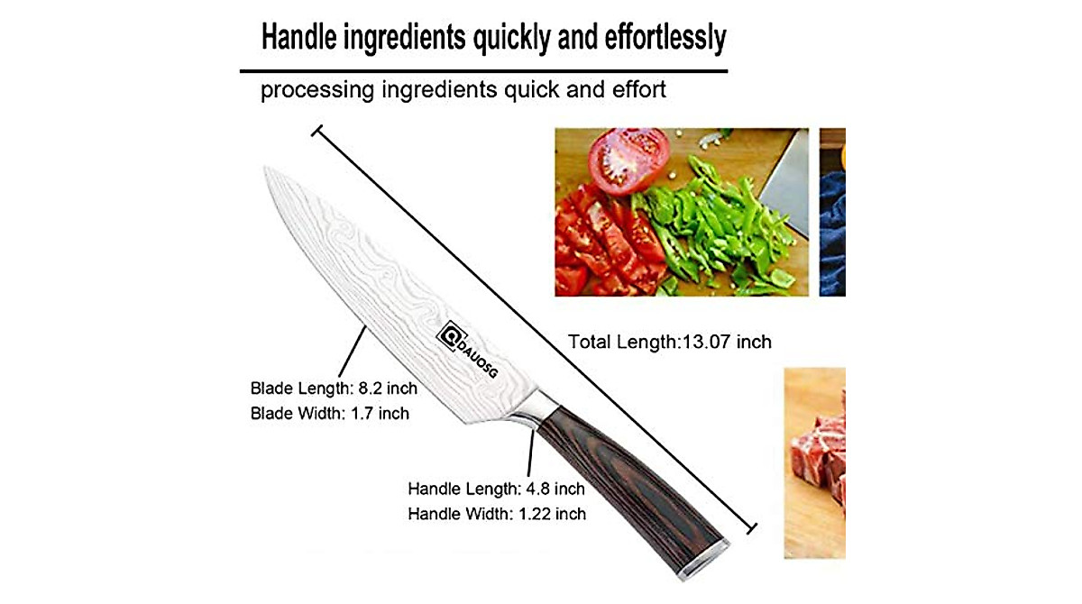 Professional 8 Inch Chef's Knife - Extra Sharp & Durable