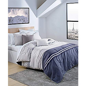 Lacoste Smash Cotton Comforter Set, Blue, Full/Queen