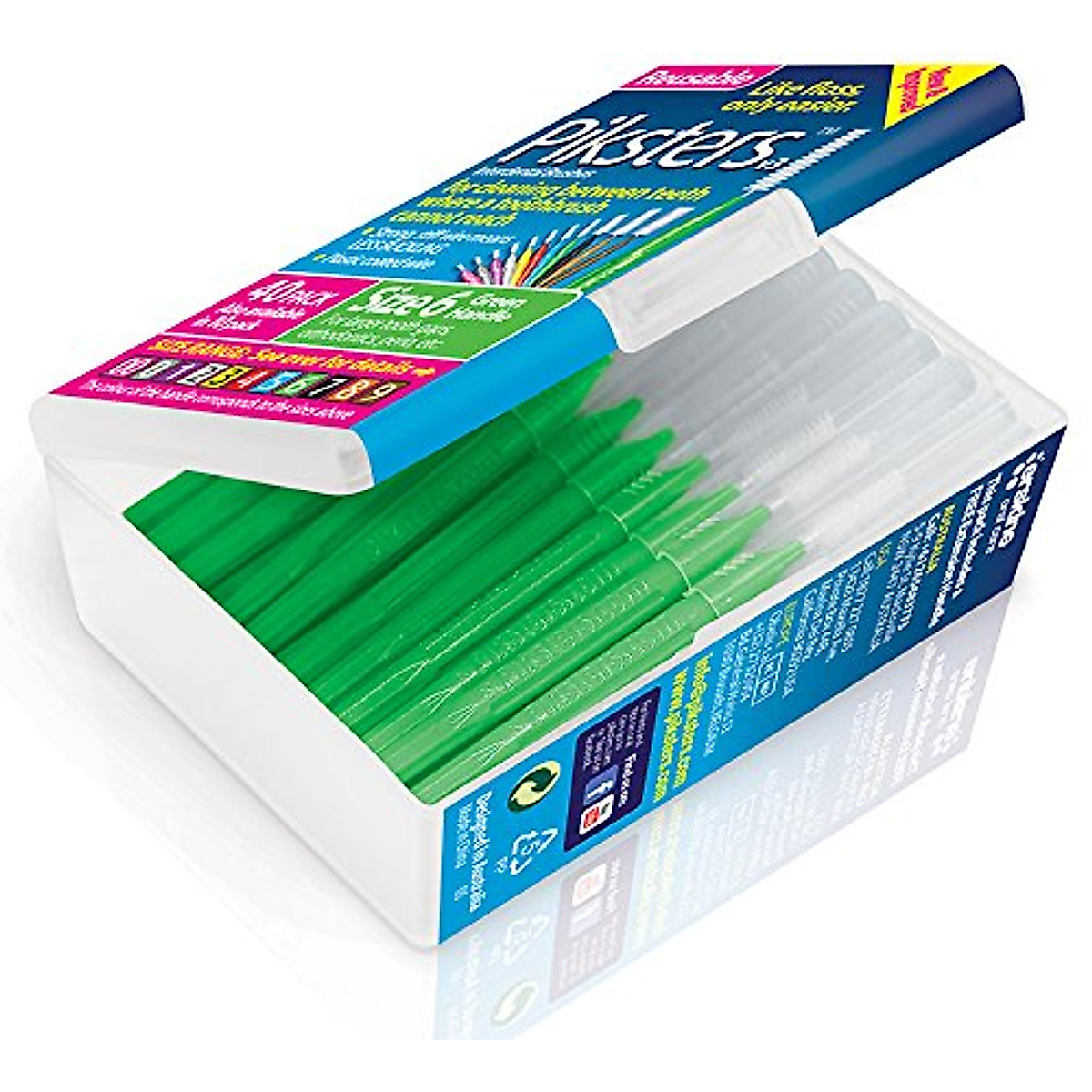 Piksters Interdental Brushes (40 Pack, Size 6 (Green))