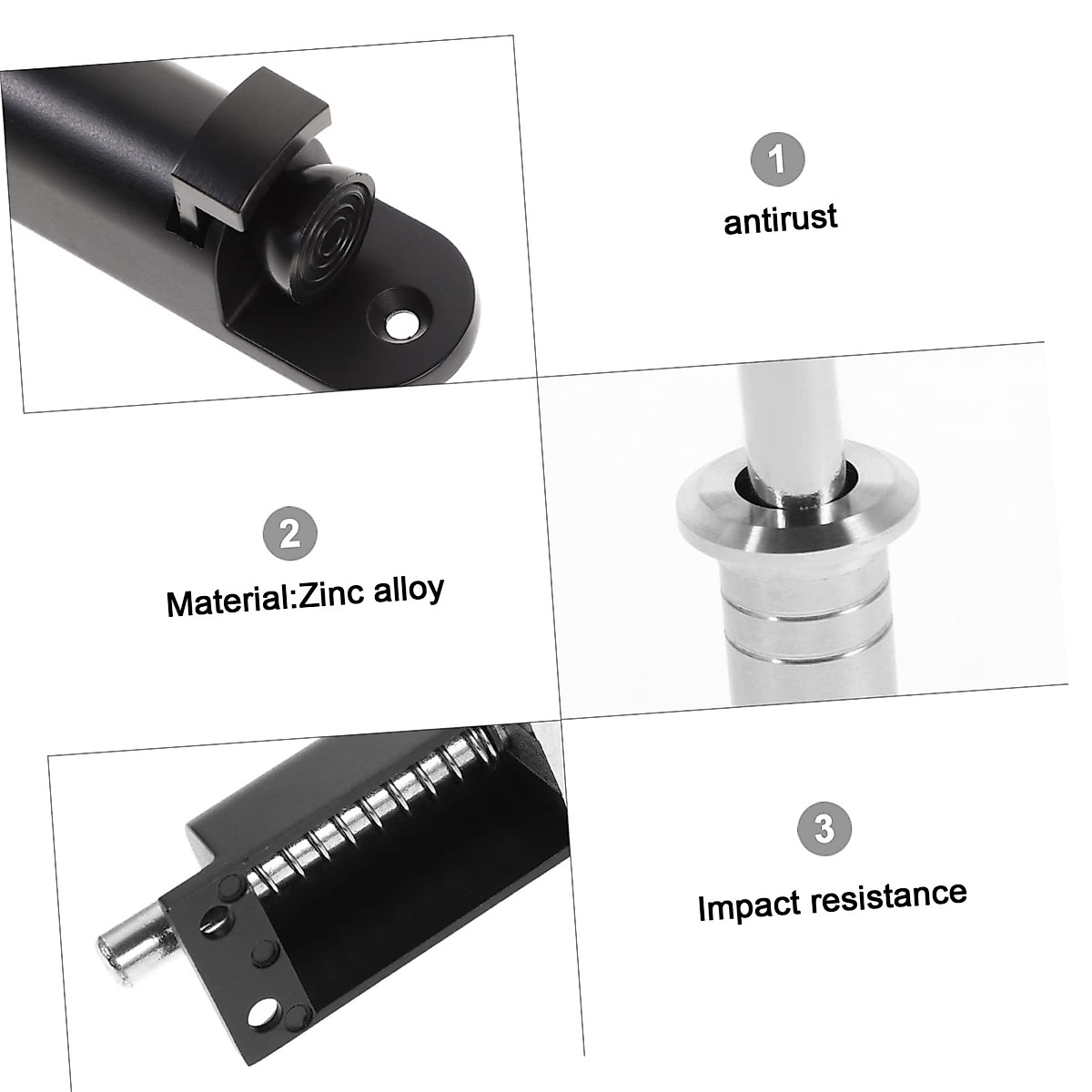 EXQUIMEUBLE Door and Window Latch Spring-Loaded Fence Bolt Lock Bolt for Gate Spring Pin Door Slide Bolt Gate Drop Bolt Barn Bolt Slide Barrel Bolt The Fence Zinc Alloy Fall to The Ground