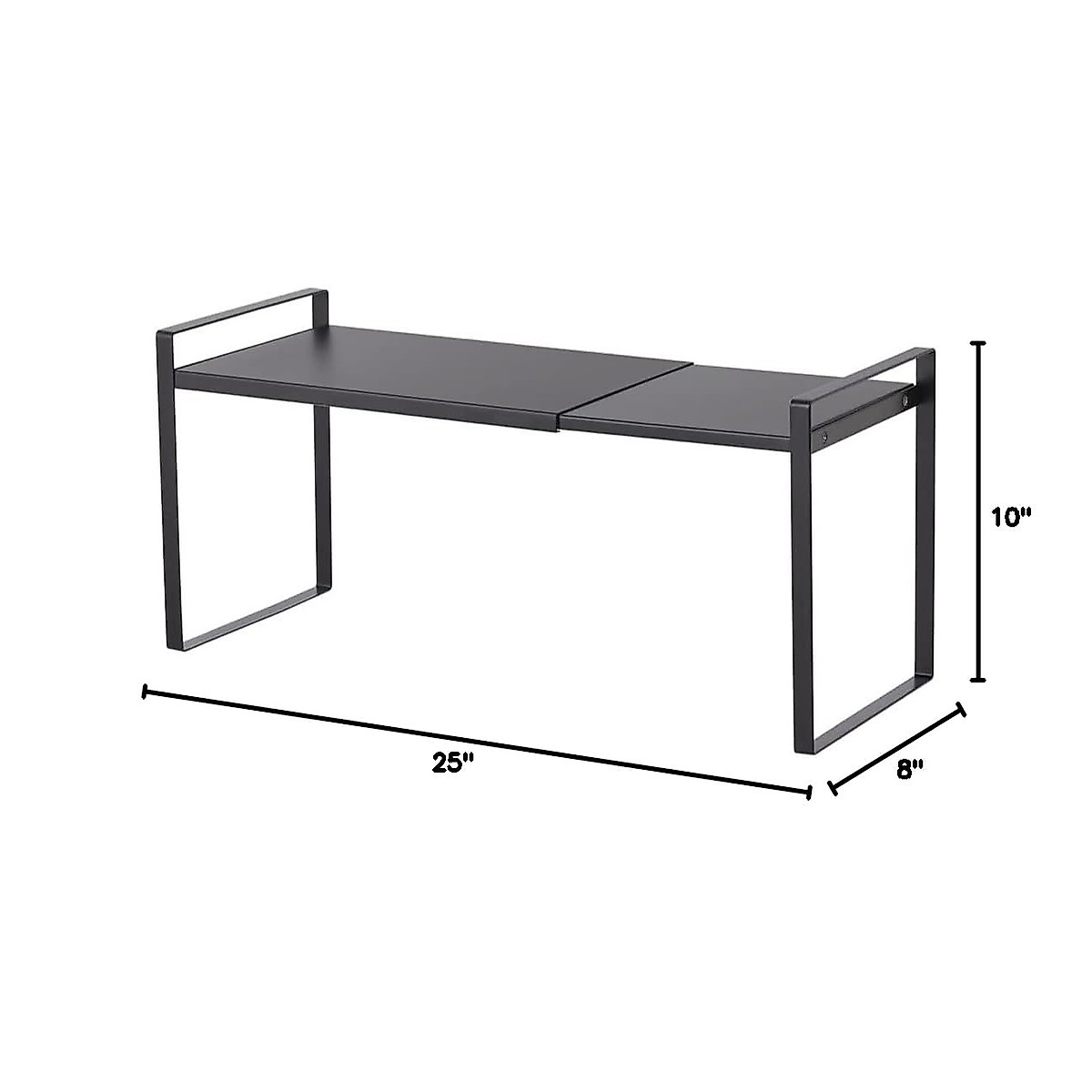 Stackable Cabinet Shelf Organizers, Expandable Kitchen Countertop Organizer - Multi-Functional Cabinet Shelves, Heavy Duty Non-Slip Shelf Riser for Kitchen Pantry, Bathroom, Bedroom Organization