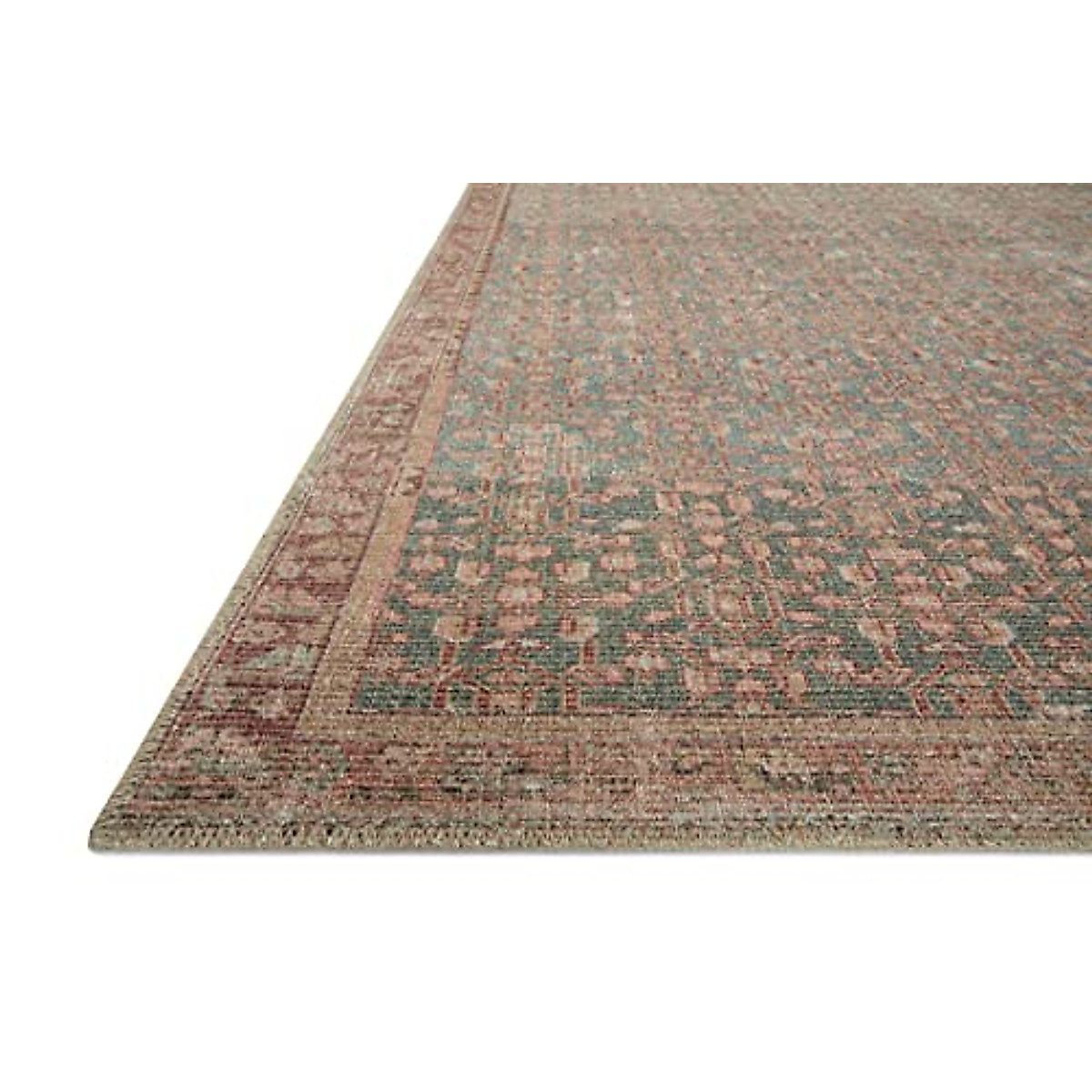 Loloi Angela Rose x Aubrey Blue/Terracotta 5'-0" x 7'-0" Area Rug