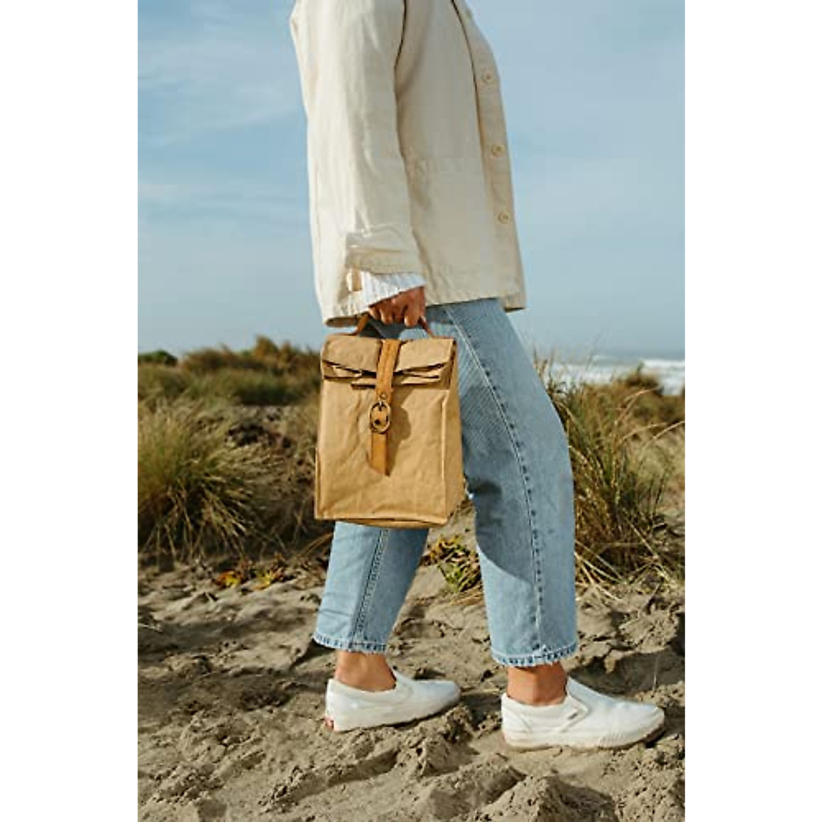 Out of the Woods Insulated Lunch Bag, Sustainable and Eco Friendly, Light Brown