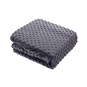 Removable Duvet Cover for Weighted Blanket - Grey - Super Soft Minky Dot Duvet Cover (60"x80")