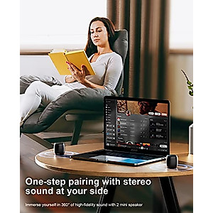 comiso Bluetooth Speakers with Stereo Sound, Punchy Bass Mini Speaker with Built-in-Mic, Hands-Free Call, Small Speaker with Brief Design. Portable Speaker for Hiking, Biking, Car, Gift, iPhone.