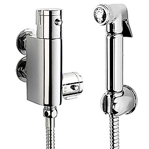 JIYTG Hand Held Bidet Toilet Sprayer Copper Toilet Spray Gun with Body Adjustable Jet Bathroom Bidet Sprayer Set