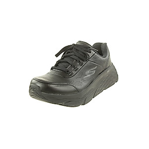 Skechers Women's Max Cushioning Elite-Step Up Sneaker, Black/Black 7.5 Wide US
