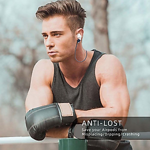 Magnetic Anti-Lost Straps for AirPods,4 Pack Ultra Strong Magnetic AirPods Strap Anti-Lost Neck Rope Cord,Soft Silicone Sports Lanyard Compatible with AirPods 1&2/ Pro /2nd/3rd (Black/White/Grey/Blue)