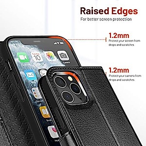 OCASE Compatible with iPhone 12 Pro Max Wallet Case, PU Leather Flip Folio Case with Card Holders RFID Blocking Kickstand [Shockproof TPU Inner Shell] Phone Cover 6.7 Inch (Black)