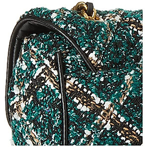 Karl Lagerfeld Paris Womens Agyness Bag Shoulder, Glen Plaid, One Size US