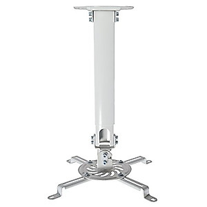 VIVO Universal Extending Ceiling Projector Mount, Height Adjustable Projection, White, MOUNT-VP02W