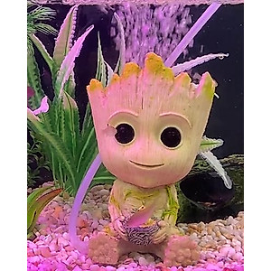 TEEMO Aquarium Groot Air Bubbler Decorations, Air Bubbler Decorations for Fish Tank.(Large Size 3.75'x5.7'x3.5')