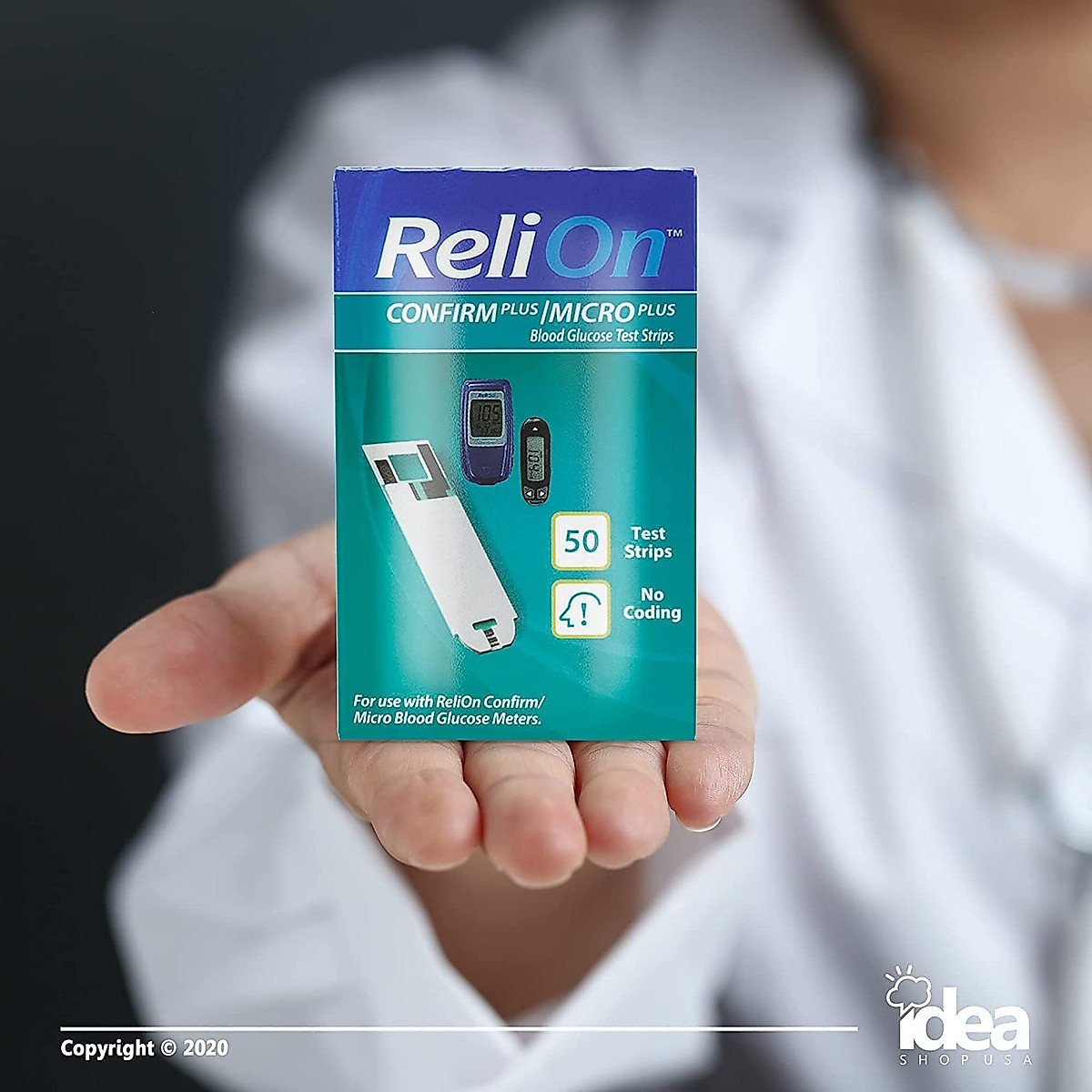 Idea Shop USA ReliOn Confirm Micro Blood Glucose Test Strips, 50 Count + inchLook After Your Diabetesinch - Better Idea Guide (2 Pack 100 ct) 2 Pack 100 Count