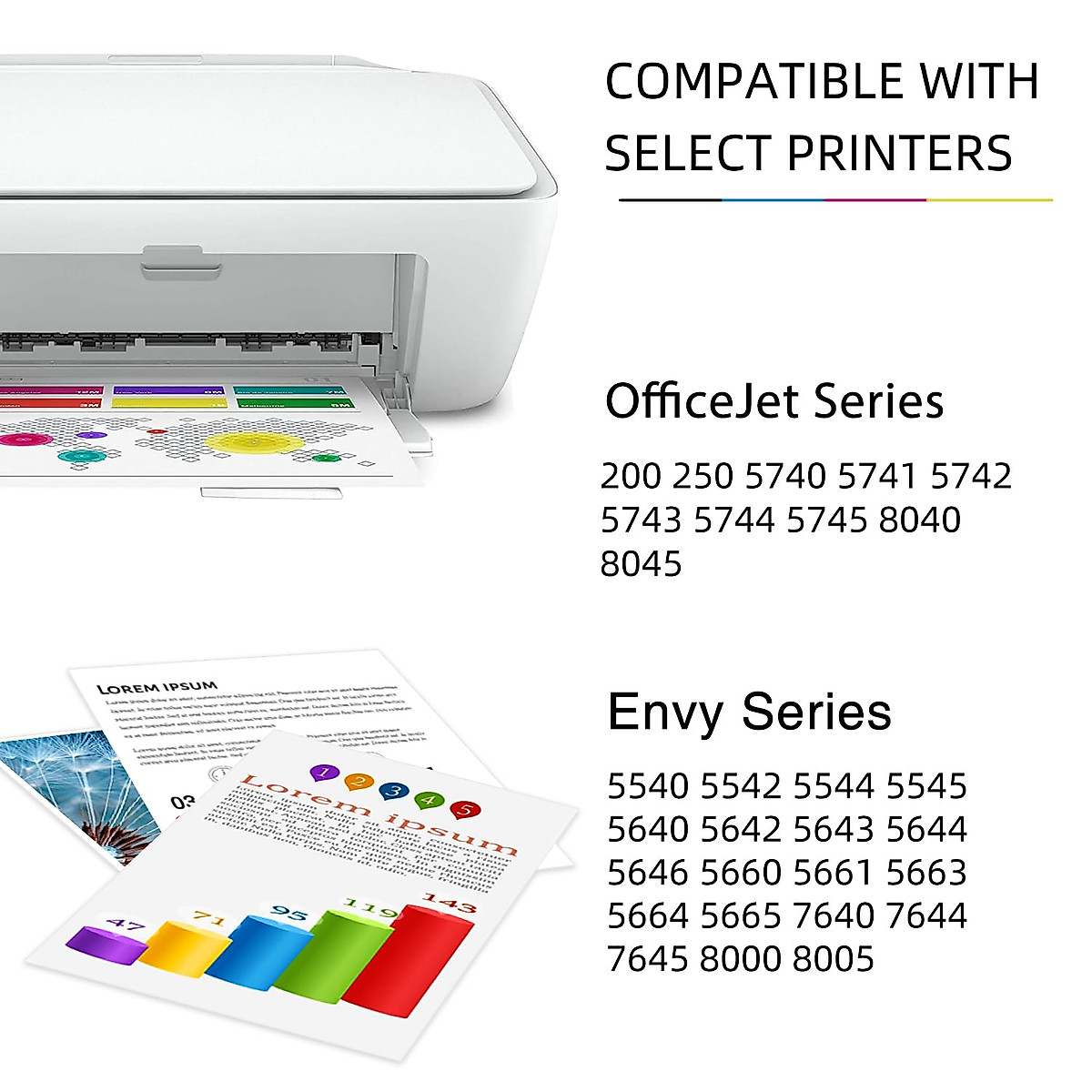Ubinki Remanufactured Ink Cartridge Replacement for HP 62XL 62 HP62 XL HP62XL Ink (Black, 2Pack) to use with Envy 7645 7640 5660 5540 5640 OfficeJet 5740 5741 8040 OfficeJet 250 200 Series Printer