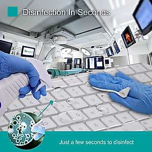 Green Onions Supply Fully Covered Flat Style 0.025mm Wipeable Superb Tactile Feeling Waterproof Anti-Dust Keyboard Cap Cover for 2021 iMac Apple Wireless Magic Keyboard Hospital/Dentist Use [3 Pack]