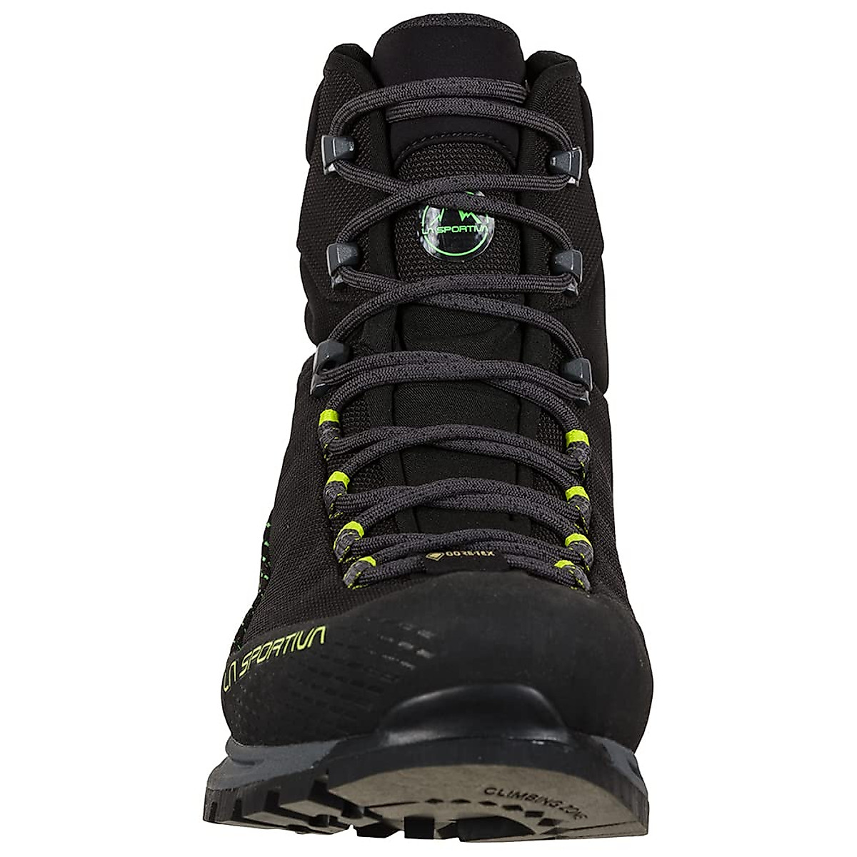 La Sportiva Mens Trango TRK GTX Mountaineering/Hiking Boot, Black/Flash Green, 11.5