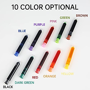 GC QUILL Calligraphy Pens Set 64pcs - Calligraphy Fountain Pen Set with 3 Fountain Pens, 7 Varied Nibs, 54 Ink Cartridges(10 Colors) - Writing, Drawing and Calligraphy Practice for beginner GC-F354