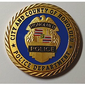 Honolulu Police Department Colorized Challenge Art Coin