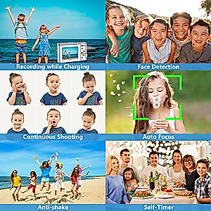 Digital Baby Camera for Kids Boys Girls Adults,1080P 48MP Kids Camera with 32GB SD Card,2.4 Inch Kids Digital Camera with 16X Digital Zoom, Compact Mini Camera Kid Camera for Kids/Teens（Silver）