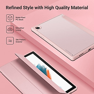 ProCase Smart Case for Galaxy Tab A8 10.5 inch 2022, Trifold Lightweight Protective Smart Cover with Translucent Back for 10.5” Galaxy Tab A8 SM-X200 X205 X207 –Pinkgold