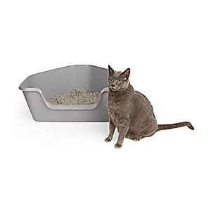 So Phresh High-Back Corner Grey Litter Box, 26.25" L x 21.5" W x 10" H