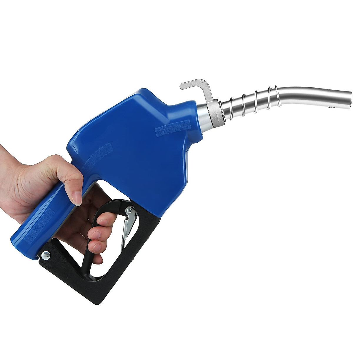 VEVOR Automatic Fuel Nozzle, 3/4' NPT Inlet Thread & 13/16' Spout, 11 GPM Max Flow Rate, Auto Shut Off, Aluminum & PVC Gas Pump Handle with 360° Swivel for Gasoline Diesel Kerosene Biodiesel, Blue,