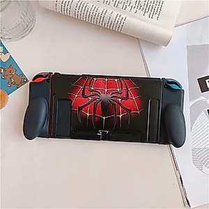 for Nintendo Switch Skin Cute Kawaii Cartoon Character Design Sticker TPU Soft Cases, Funny Fun Fashion Cool Switch Game Skins for Girls Boys Kids, Spiderman
