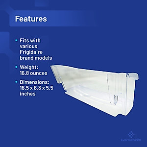 EvertechPRO 242126602 Door Bin Replacement for Frigidaire