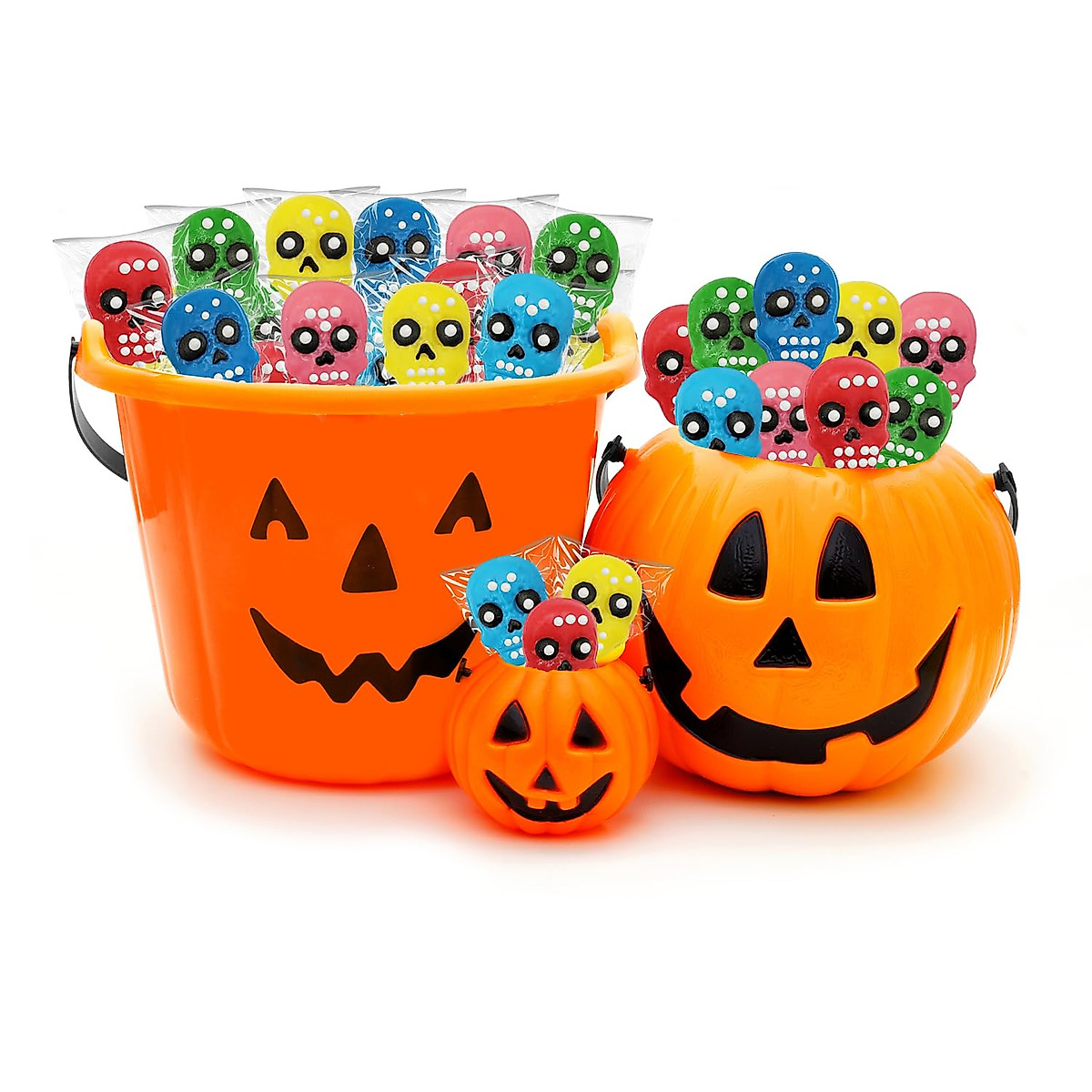 Fruidles Halloween Skull Candy Day of the Dead Lollipops Individually Wrapped (12-Pack